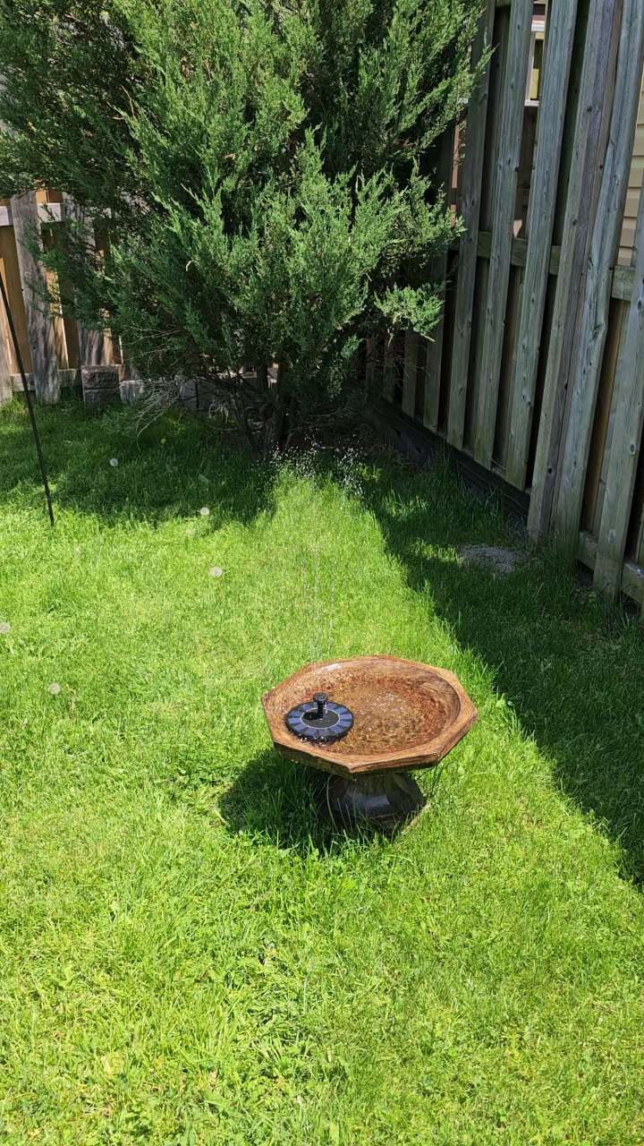 1pc 3 Tiered Bird Bath With 3 5w Solar Pump Diy Solar Fountain ...