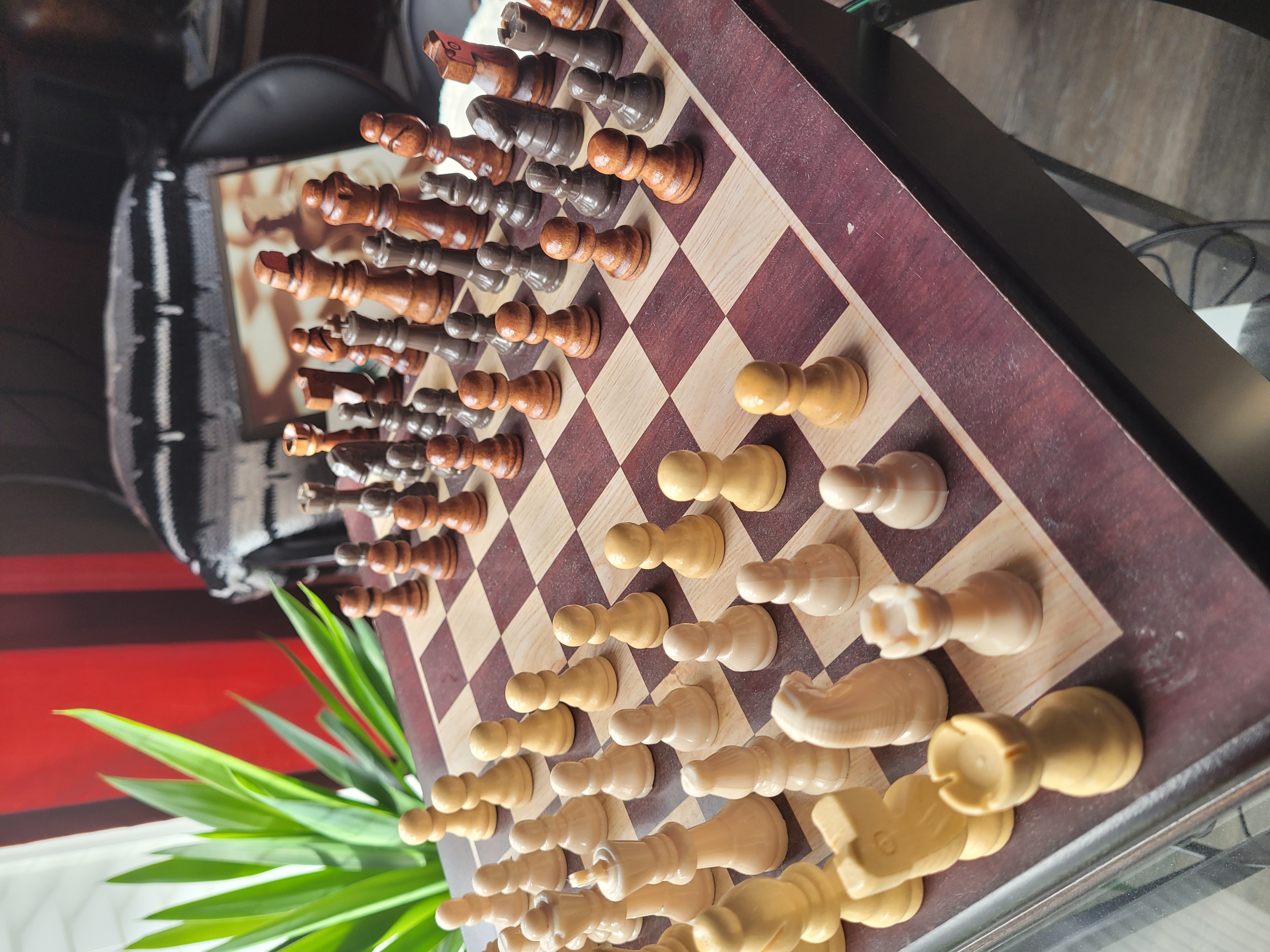 3 In 1 Chess Checkers Backgammon Set Wooden Classic Chess Pieces Board ...