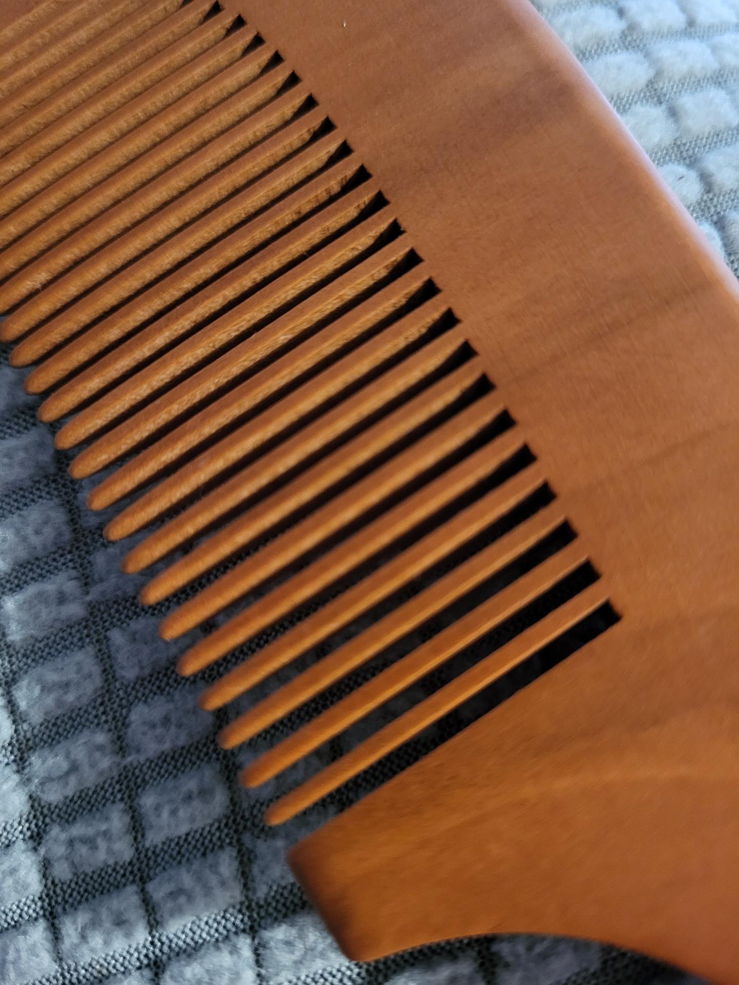 Large Peach Wood Comb Anti Static Portable Cosmetic Comb Plum Orchid ...