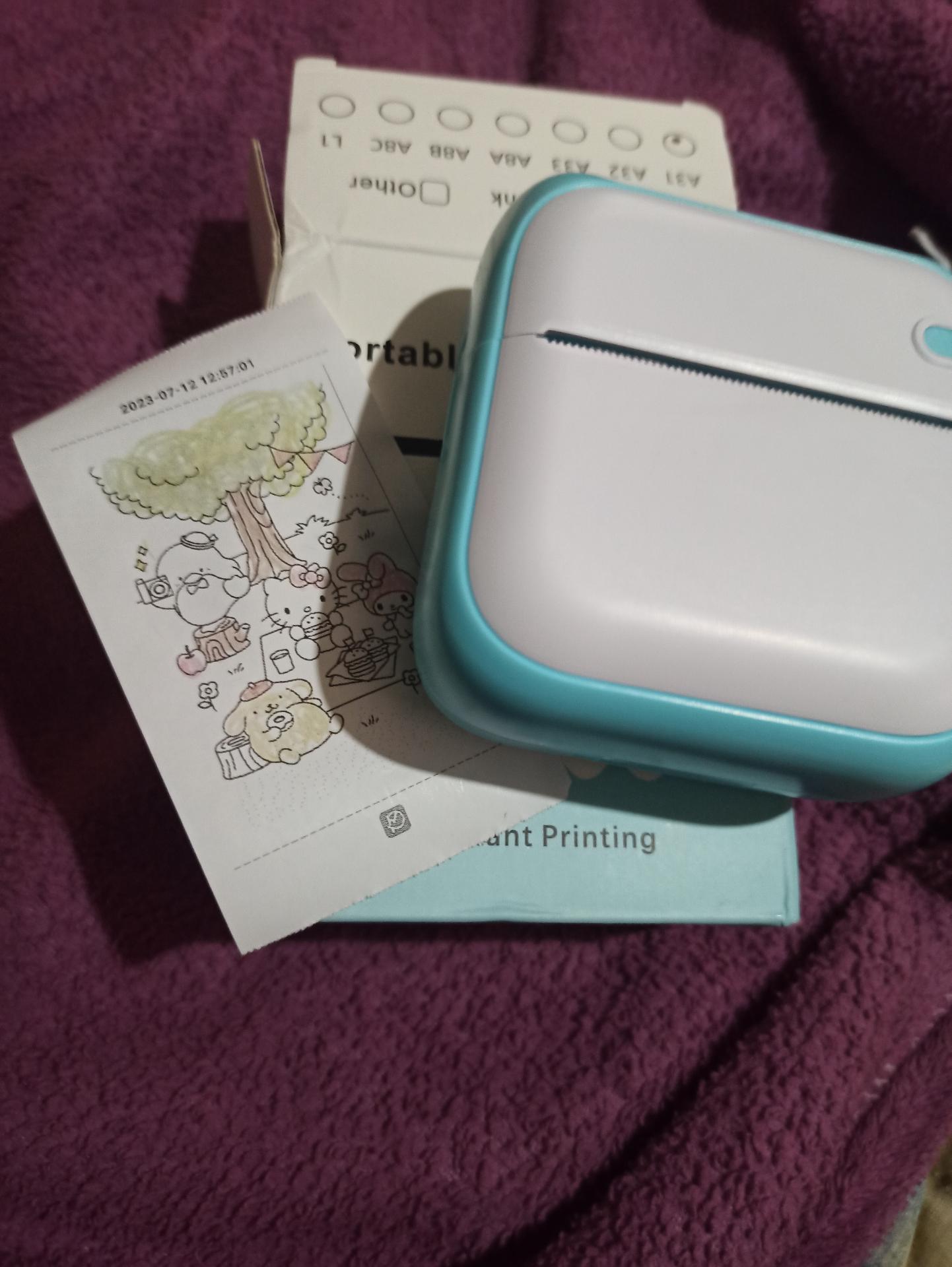 Mini Photo Printer For Iphone/android,1000mah Portable Thermal Photo ...