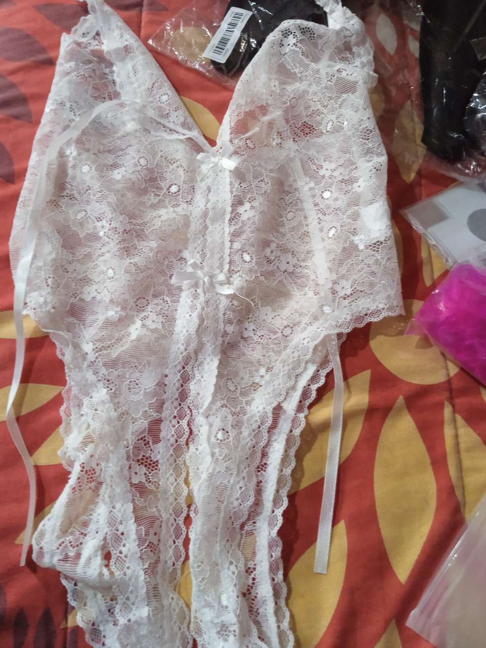 Sexy Lace Mesh Teddy, Sheer Plunging Criss Cross Back Body De Una Pieza ...