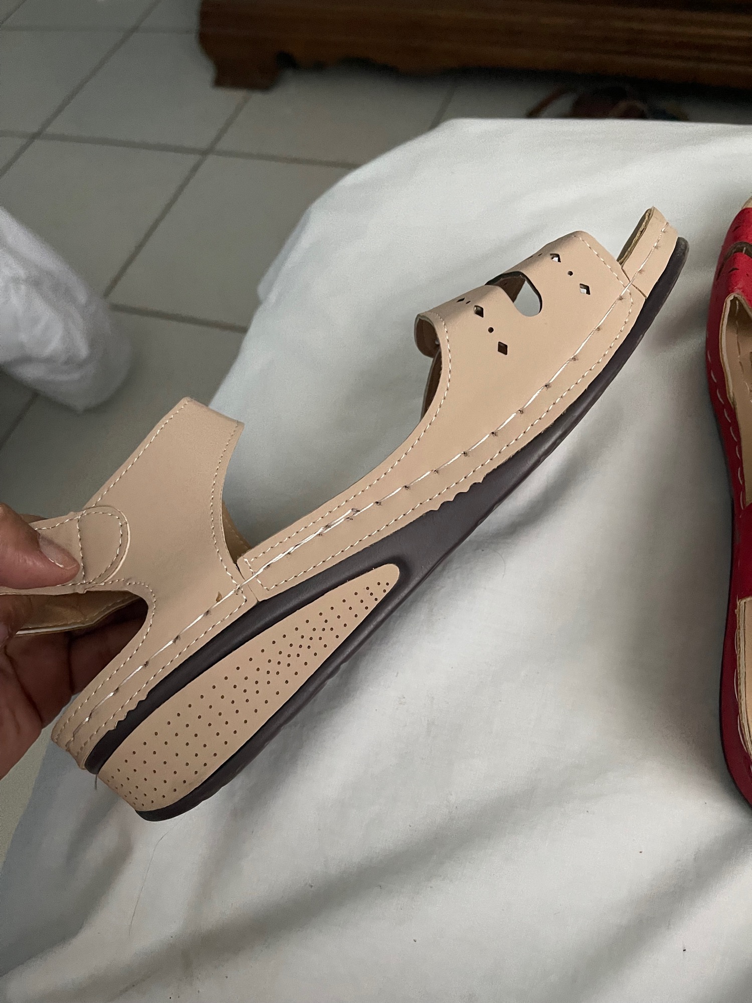 Women's Casual Wedge Sandals, Open Toe Hook & Loop Strap Slingback ...